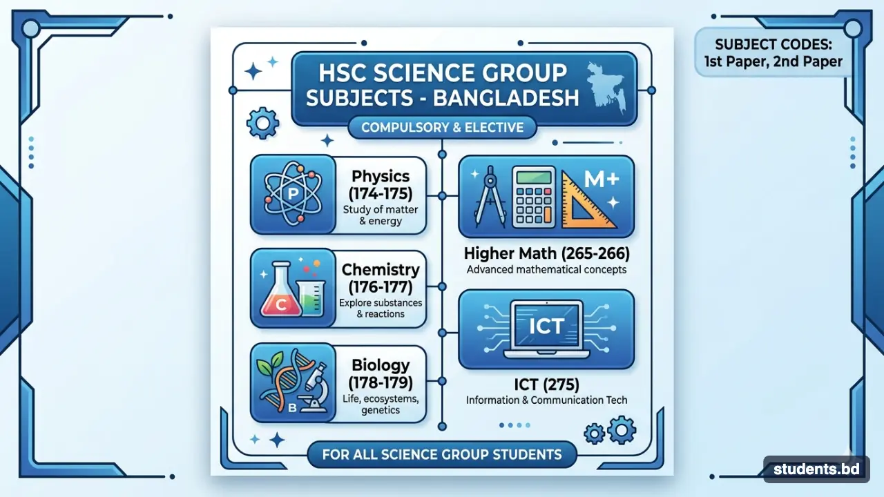 HSC Subject List with Subject Code – All Groups 2026